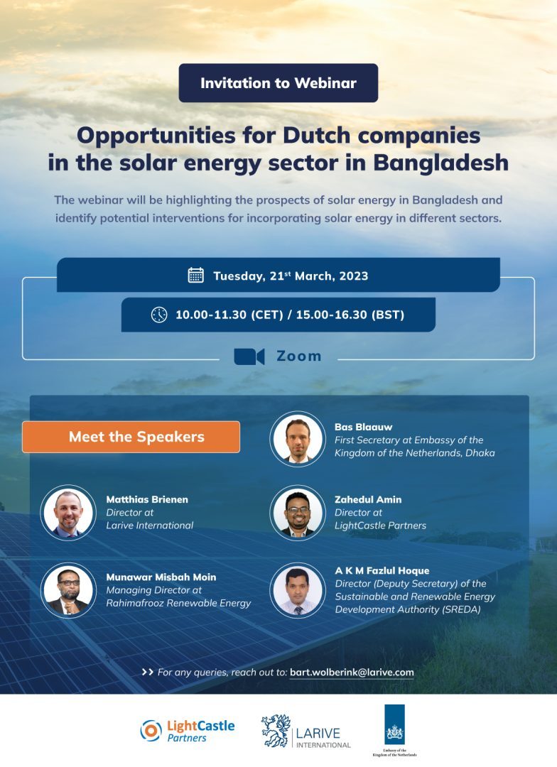 Webinar: Opportunities in the Bangladesh solar energy industry